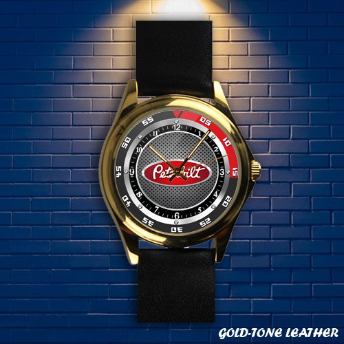 Brand New Peterbilt Car Trucks Logo Custom Gold-tone Leather Watch by ...