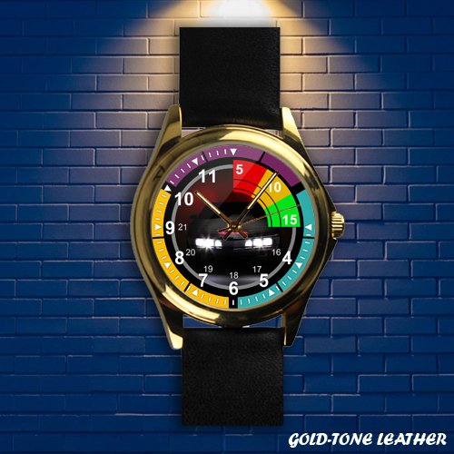 Brand New Knight Rider Kitt Custom Gold-tone Leather Watch by Awalwatchshop
