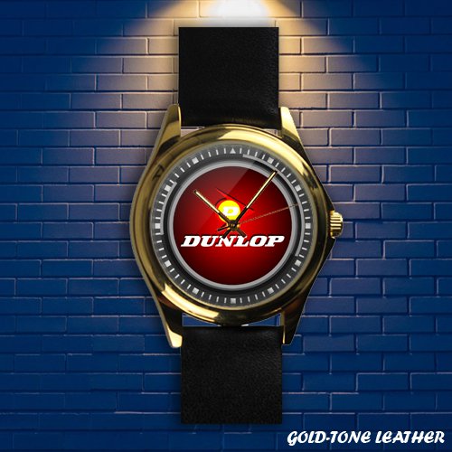 Brand New Dunlop Racing Logo Custom Gold-tone Leather Watch by ...