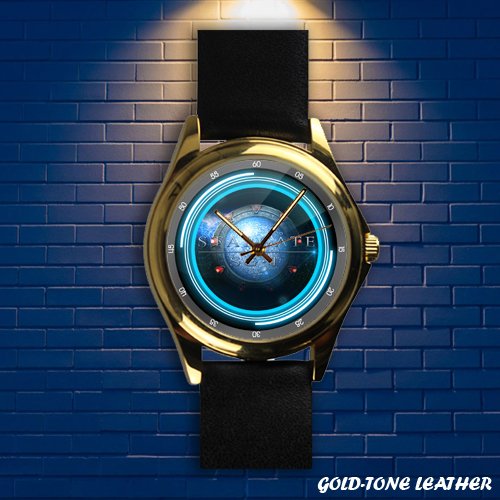 Brand New Stargate Star Gate Sg1 Custom Gold-tone Leather Watch by ...