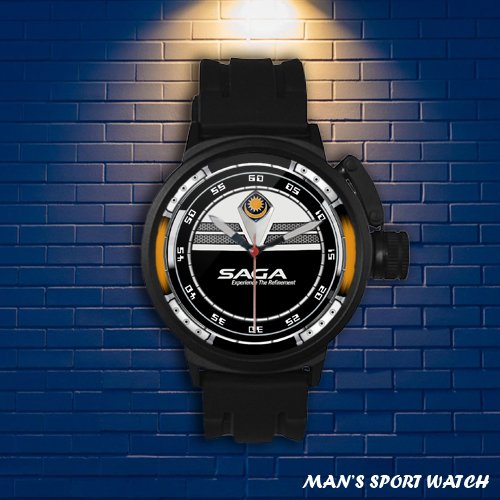 Brand New Proton SAGA 1985 Logo Custom Man's Sport Watch by Awalwatchshop