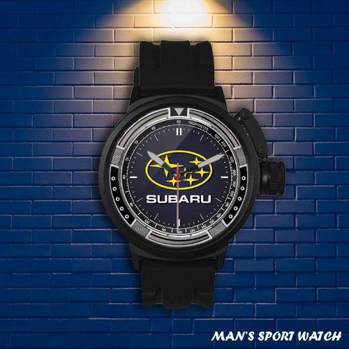 Brand New Subaru Logo Sport Car Custom Man's Sport Watch by Awalwatchshop