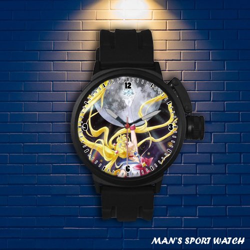 Brand New Sailormoon Usagi Anime Manga Design Custom Man's Sport Watch ...