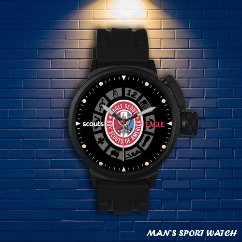 Brand New Bsa Eagle Scout Logo On Symbol Custom Man's Sport Watch by ...
