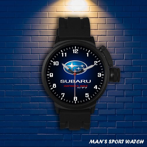Brand New Subaru Impreza WRX Logo Custom Man's Sport Watch by Awalwatchshop