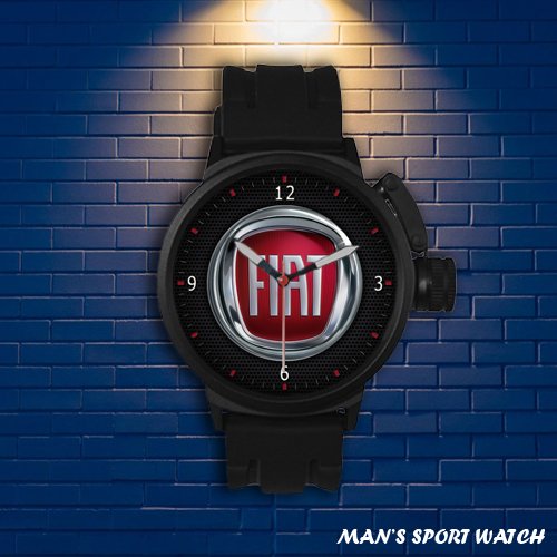 Brand New Fiat Car Logo Custom Man's Sport Watch by Awalwatchshop