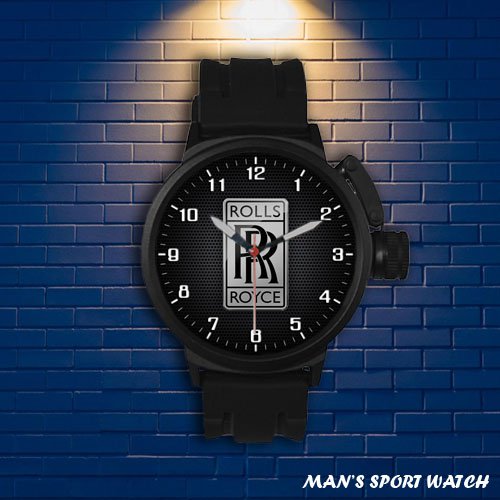 Brand New Rolls Royce Car Logo Custom Man's Sport Watch by Awalwatchshop