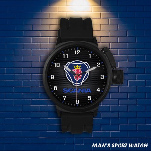 Brand New Scania Car Logo Custom Man's Sport Watch by Awalwatchshop