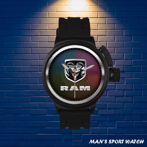 Brand New Dodge Ram Truck Logo Custom Man's Sport Watch by Awalwatchshop
