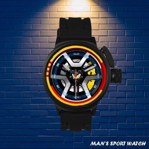 Brand New Black HSV GTS E3 Wheel Custom Man's Sport Watch by Awalwatchshop