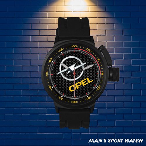 Brand New Opel Automobile Manufacturer Logo Custom Man's Sport Watch by ...