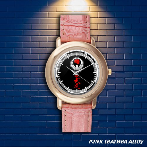 Brand New Wado-Ryu Karate Logo Kanji Custom Gold-tone Pink Leather ...