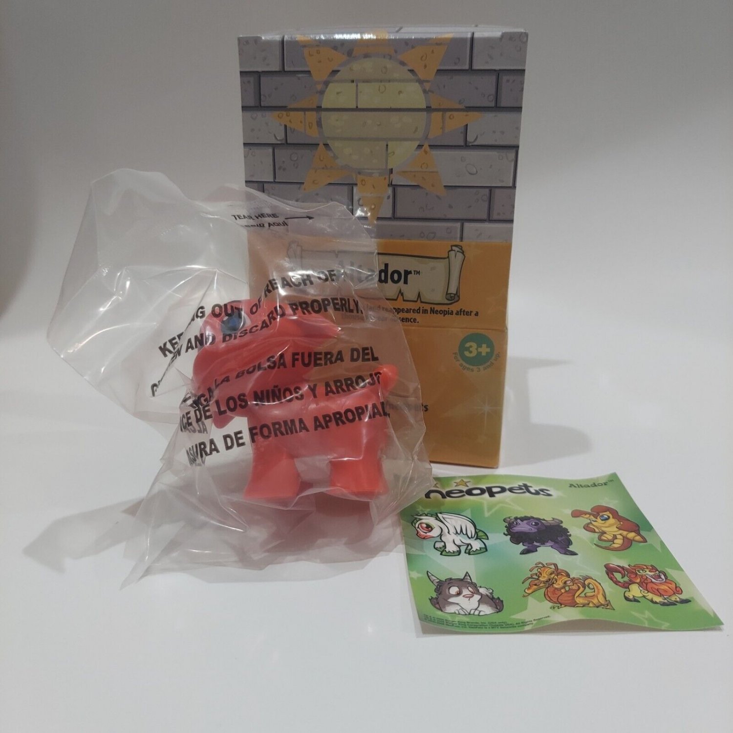 Neopets Burger King Kid's Meal Toy Red Poogle Open box, Unplayed - NO CODE