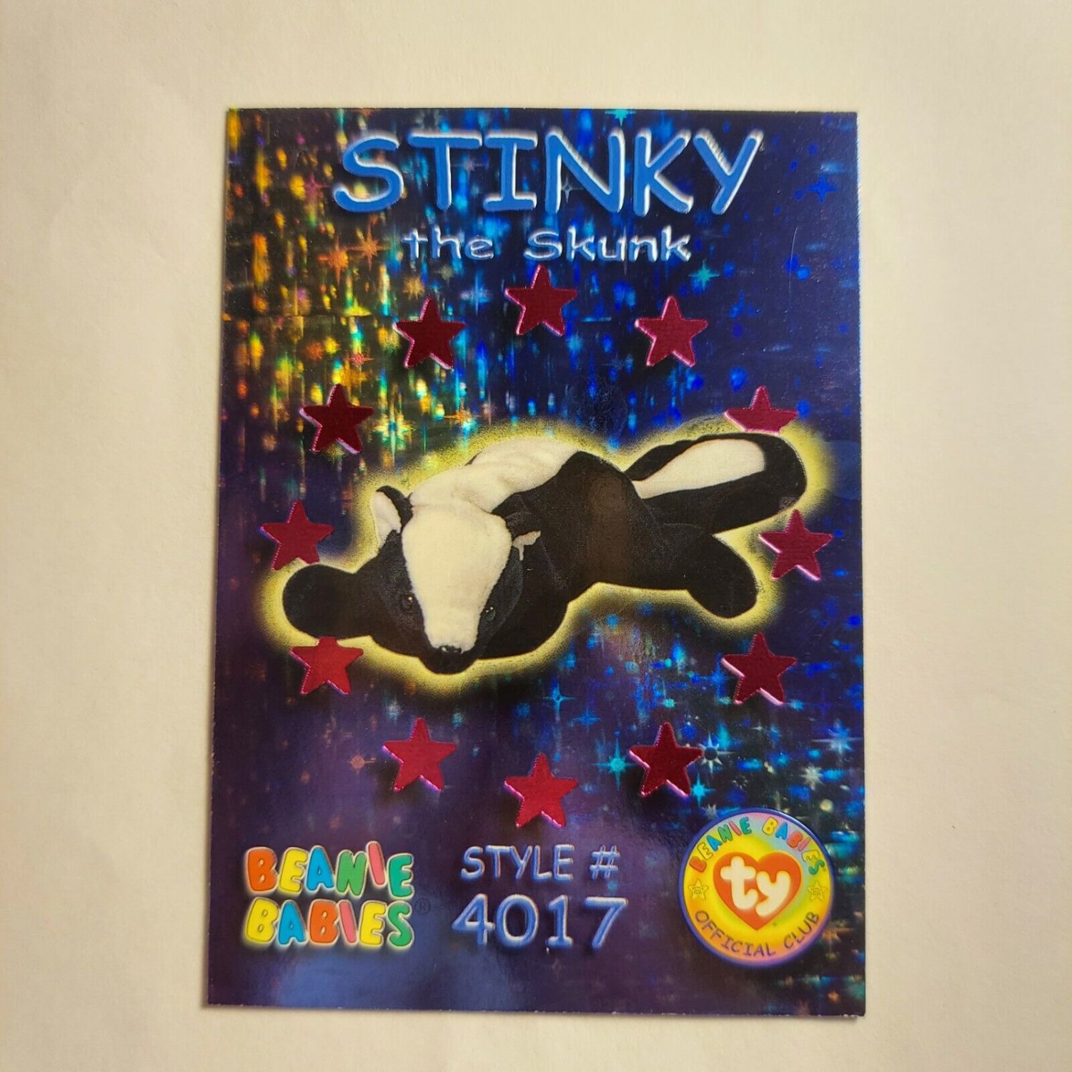 Ty Beanie Babies Stinky the Skink Holo Single Trading Card 1999 #45