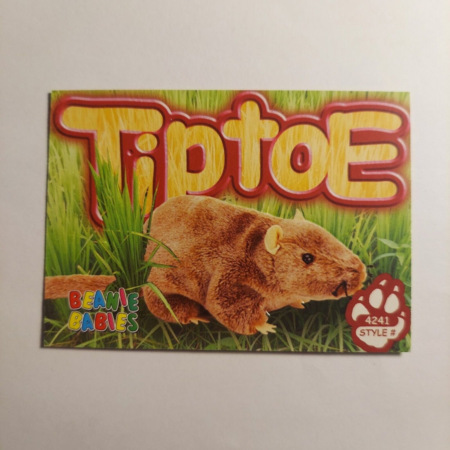 Ty Beanie Babies Tiptoe the Mouse Trading Card 2nd Edition Series III 1999