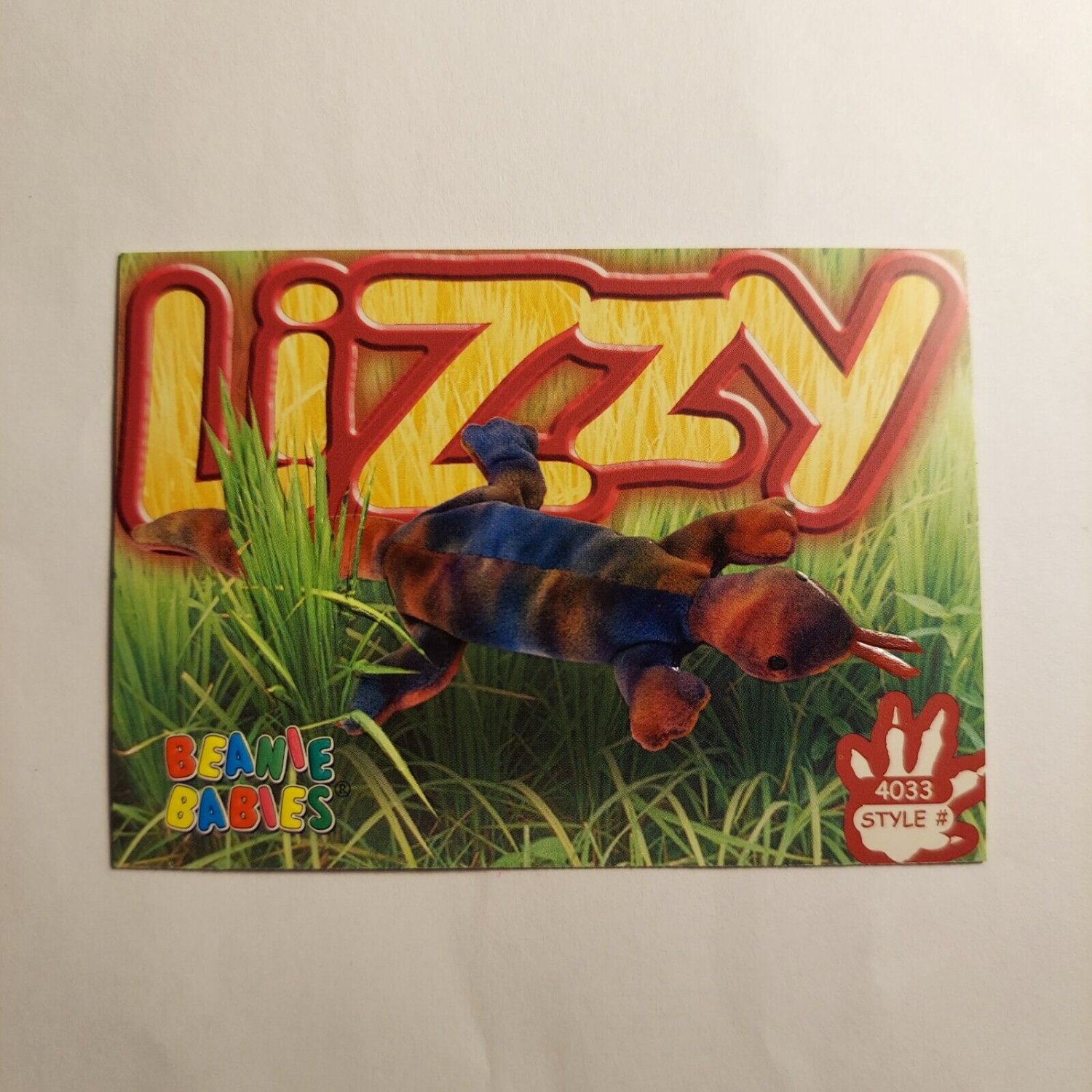 Ty Beanie Babies Lizzy the Ty-Dye Lizard Trading Card 2nd Edition ...