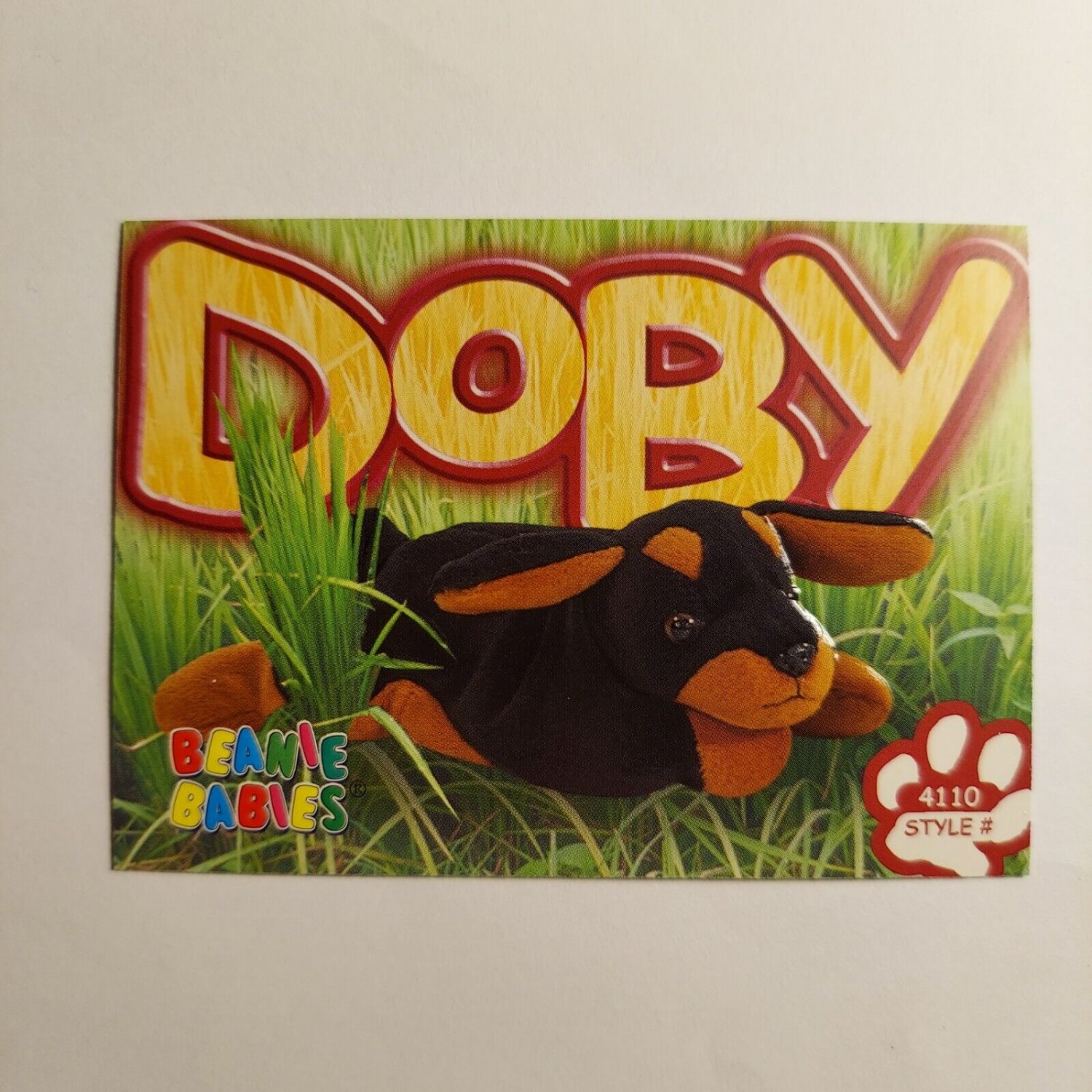Ty Beanie Babies Doby the Doberman Trading Card 2nd Edition Series III 1999