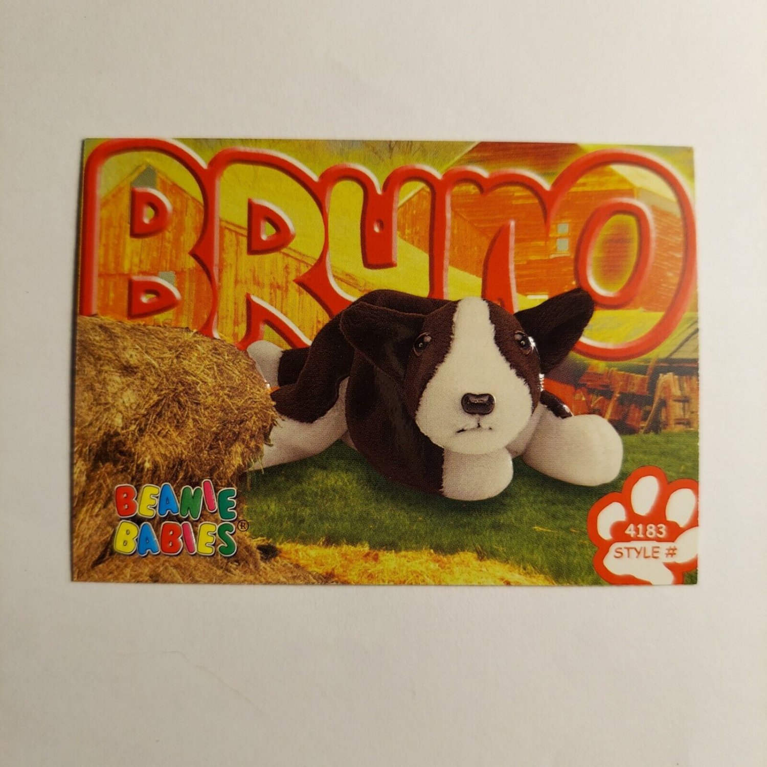 Ty Beanie Babies Bruno the Dog Trading Card Single 2nd Edition Series ...