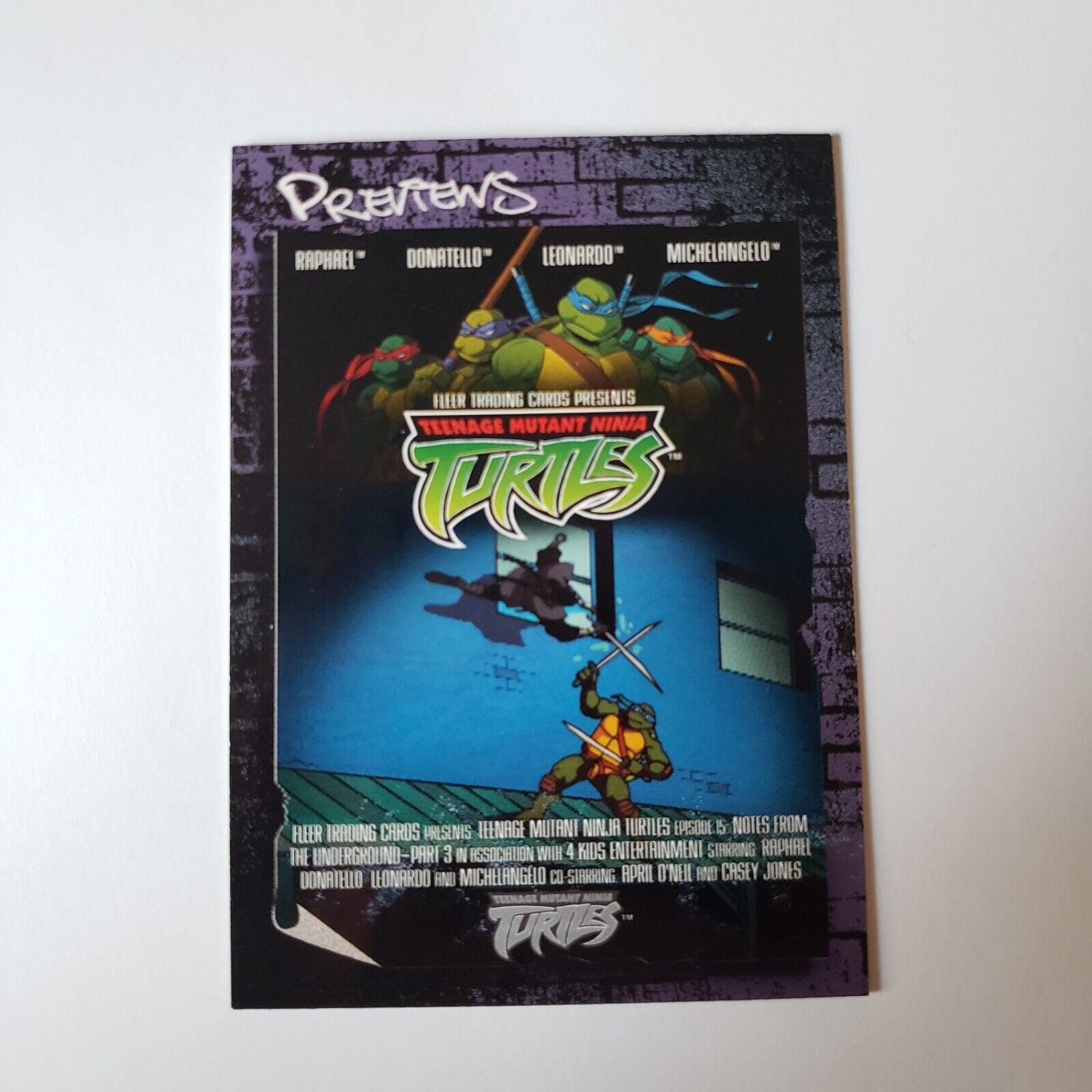 2003 Fleer Teenage Mutant Ninja Turtles Card Preview #15 Notes from ...