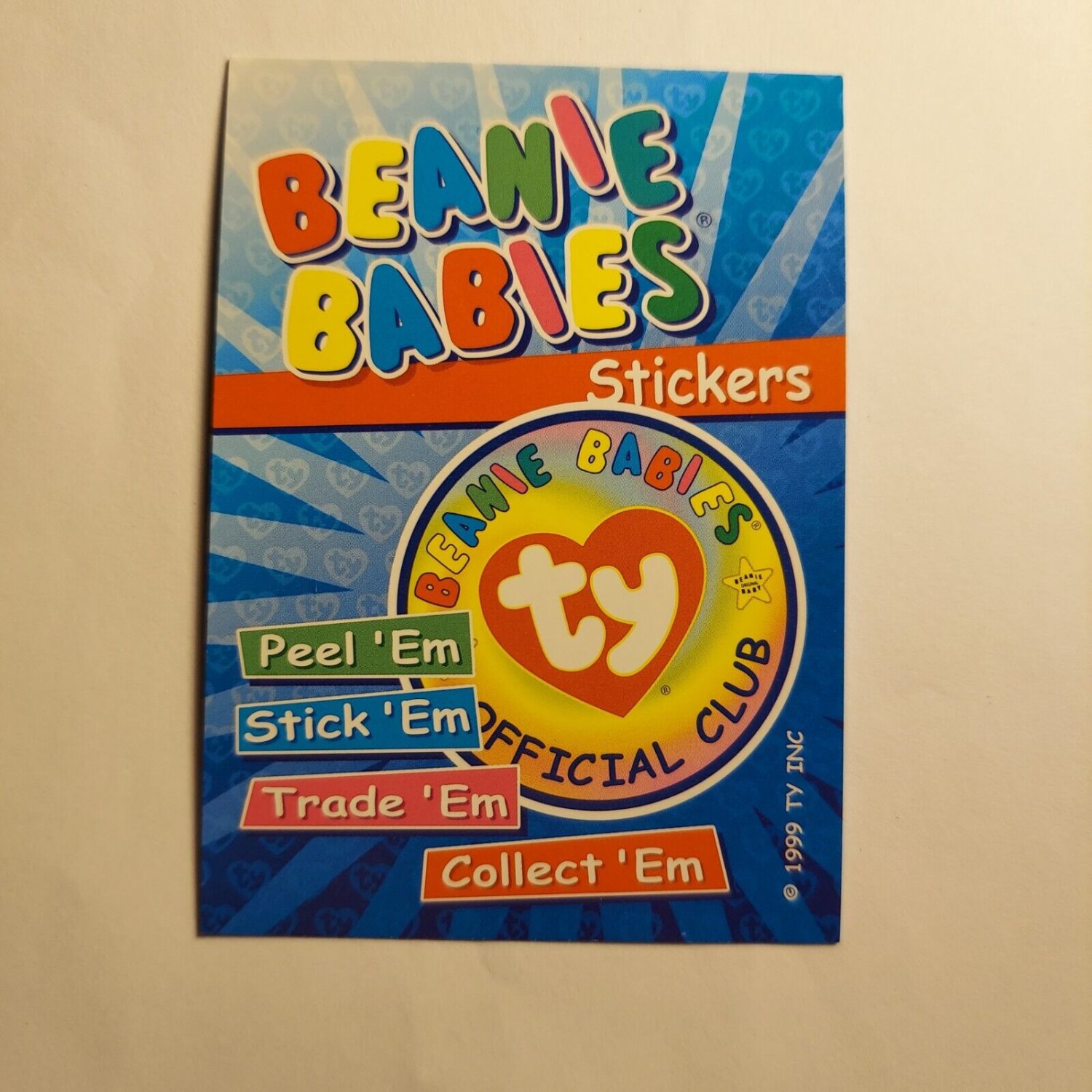 Ty Beanie Babies Official Club Stickers 1999