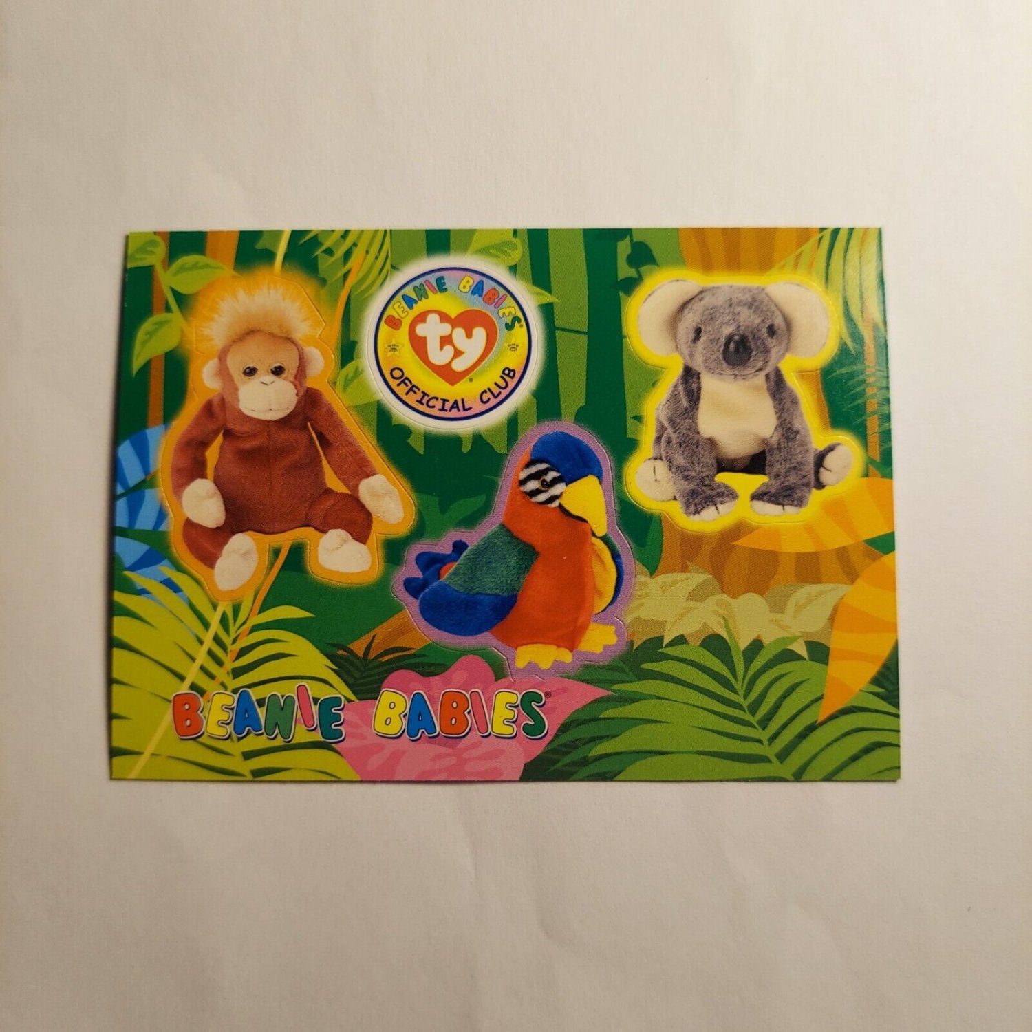 Ty Beanie Babies Official Club Stickers Eucalyptus - Jabber 1999