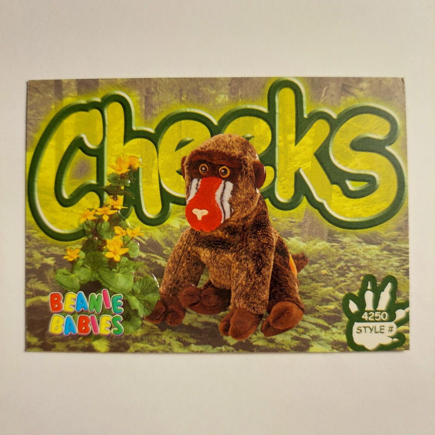 Ty Beanie Babies Cheeks the Baboon Trading Card 2nd Edition Series III 1999