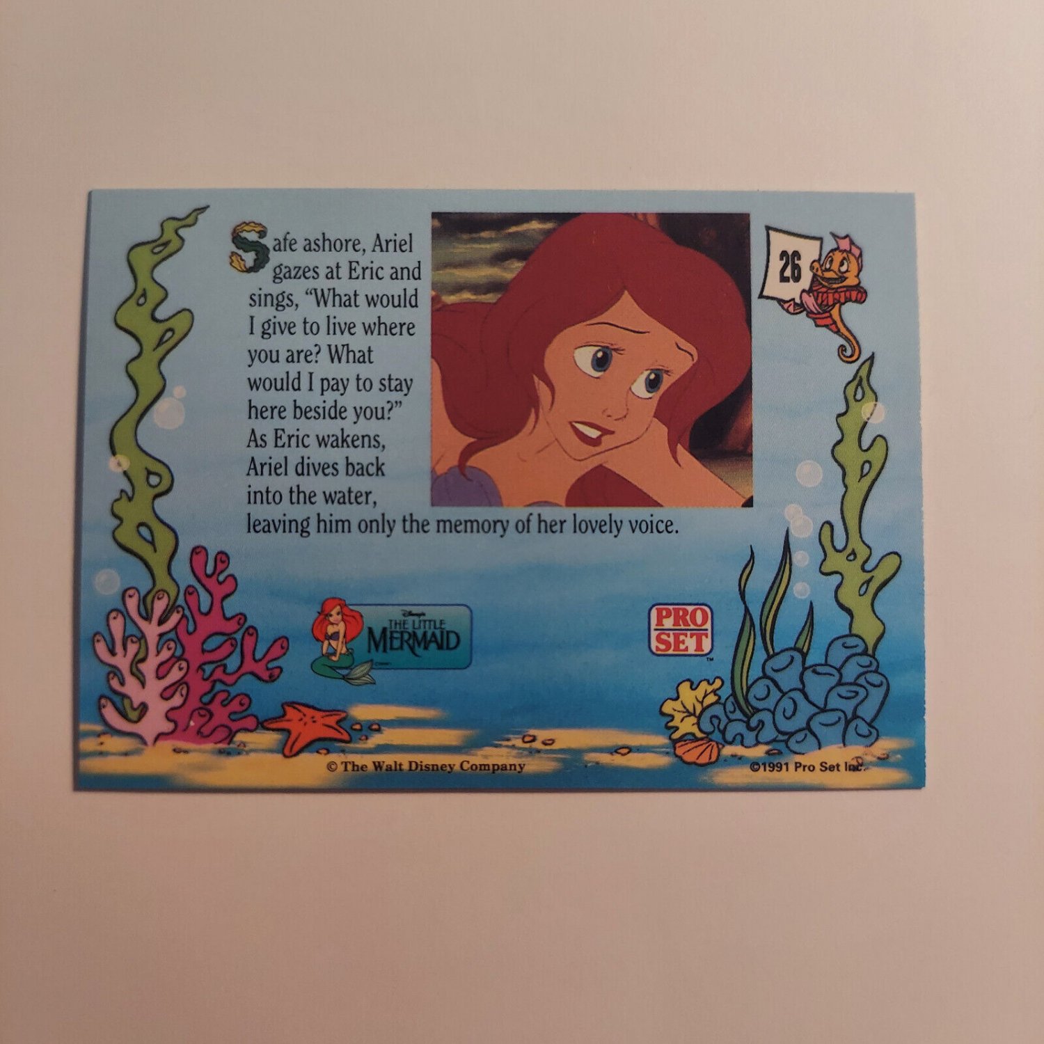 Disney The Little Mermaid 1991 Pro Set Trading Card #26