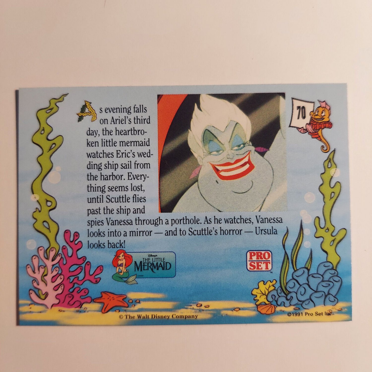 Disney The Little Mermaid 1991 Pro Set Trading Card #70