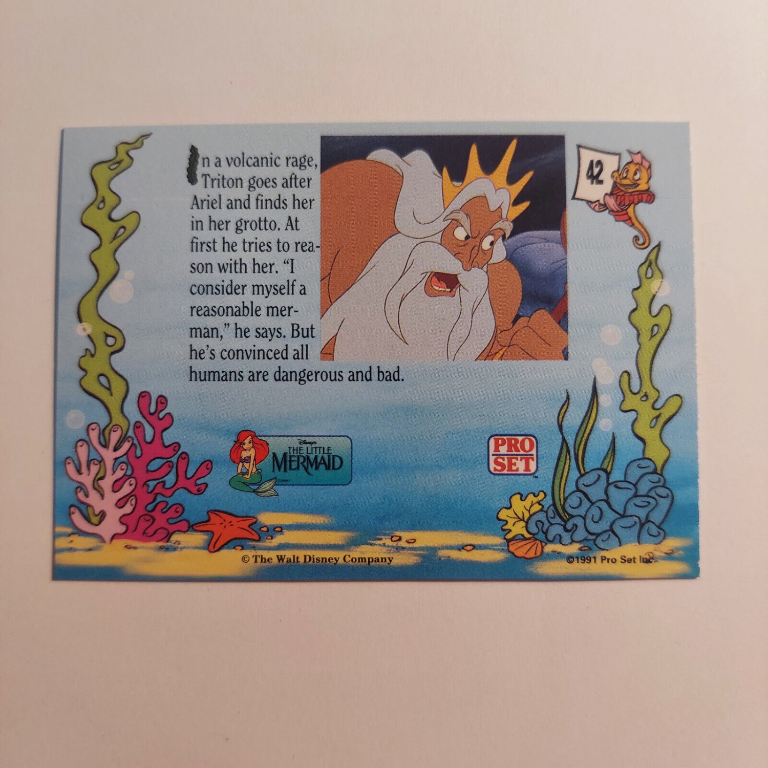 Disney The Little Mermaid 1991 Pro Set Trading Card #42