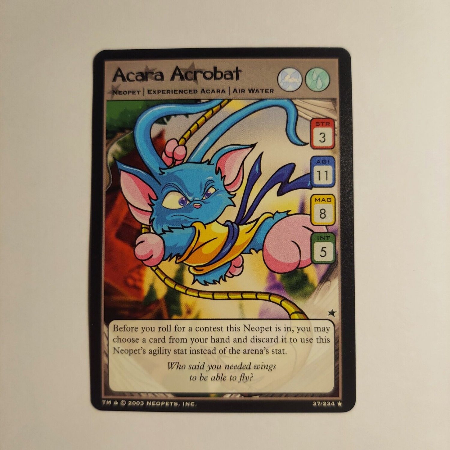 Neopets TCG # 37/234 Acara Acrobat Unplayed Base Set Single Trading Card WOTC