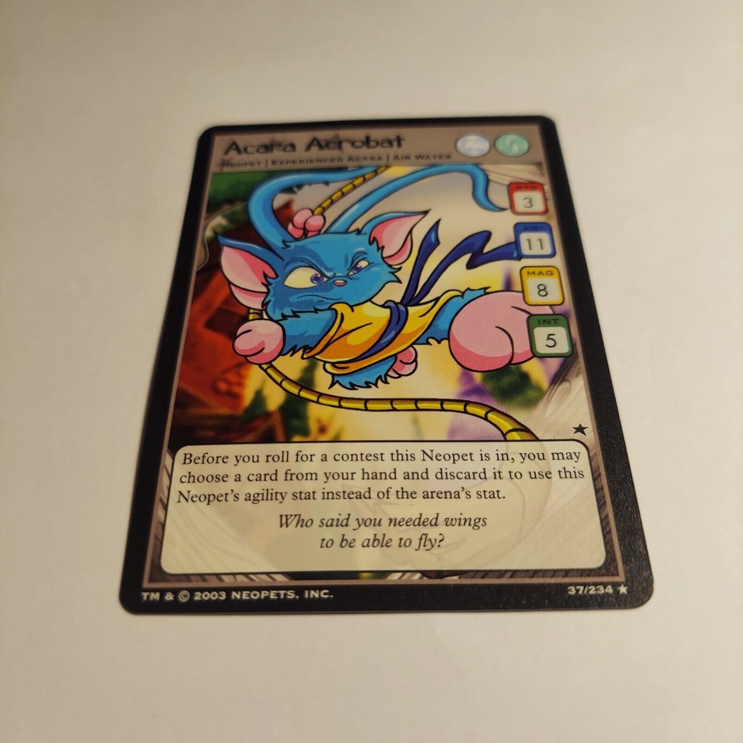 Neopets TCG # 37/234 Acara Acrobat Unplayed Base Set Single Trading Card WOTC