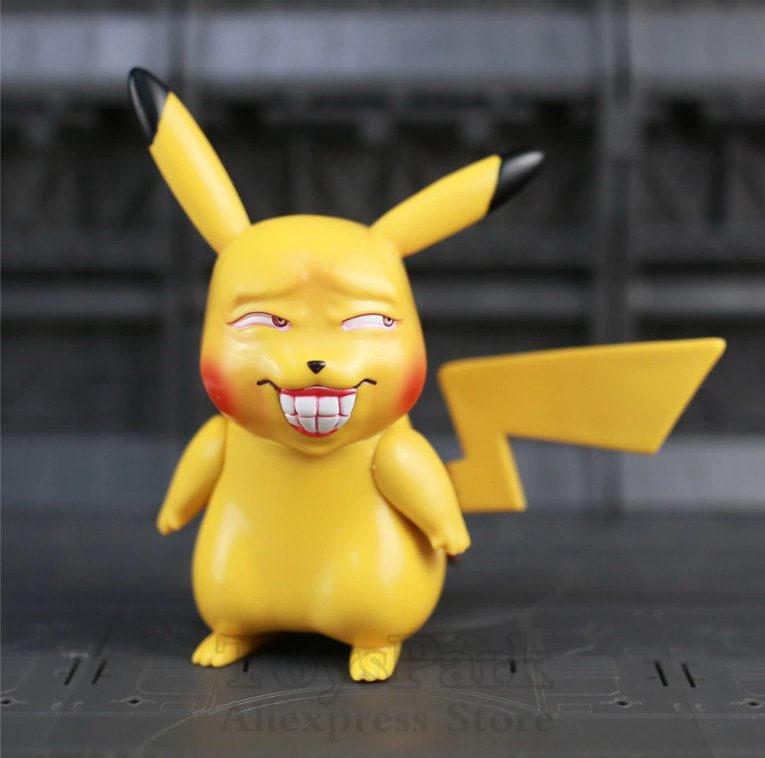 Pocket Monste Pikachu Figure Statue Smile Wretched Ver Q Cute Detective ...
