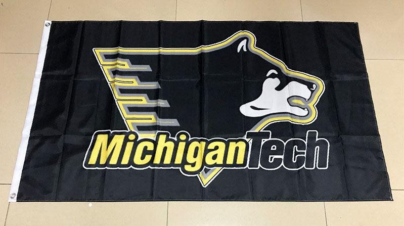 Flag of NCAA Michigan Tech Huskies Flag banner 3ft*5ft