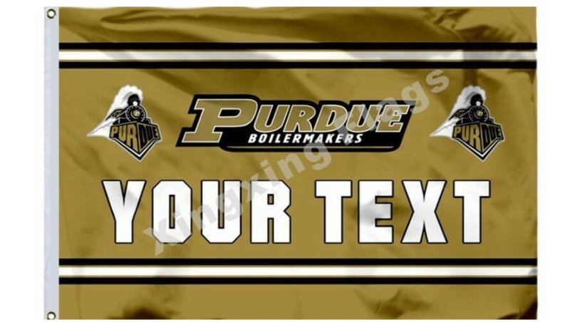 NCAA Purdue Boilermakers Your Text Flag banner 3ft*5ft