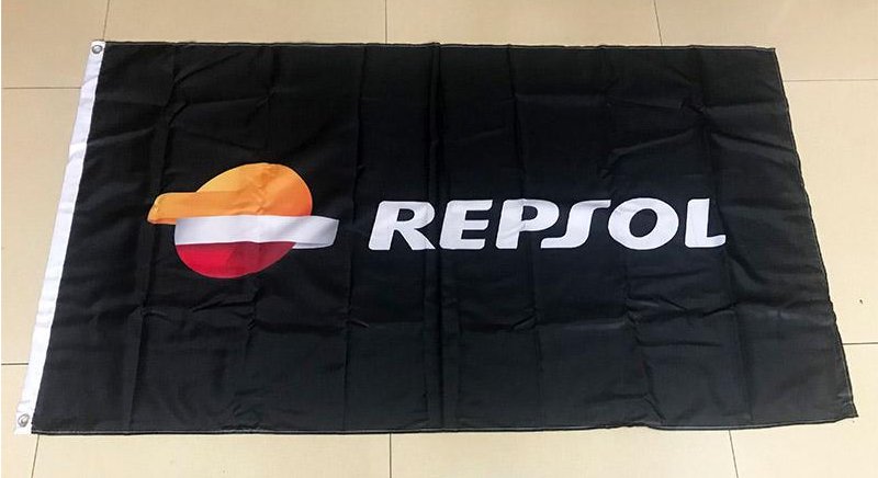 Repsol Oil Black Background Flag banner 3ft*5ft
