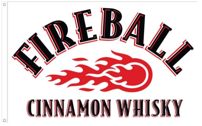 Fireball flag for Cinnamon Whisky 3ft x 5ft Polyester Flags