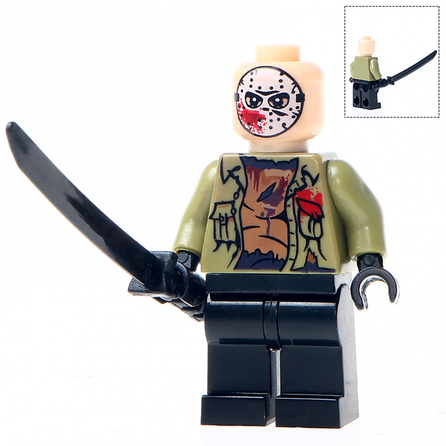 Minifigure Jason Voorhees Green Compatible Lego Building Blocks Toys