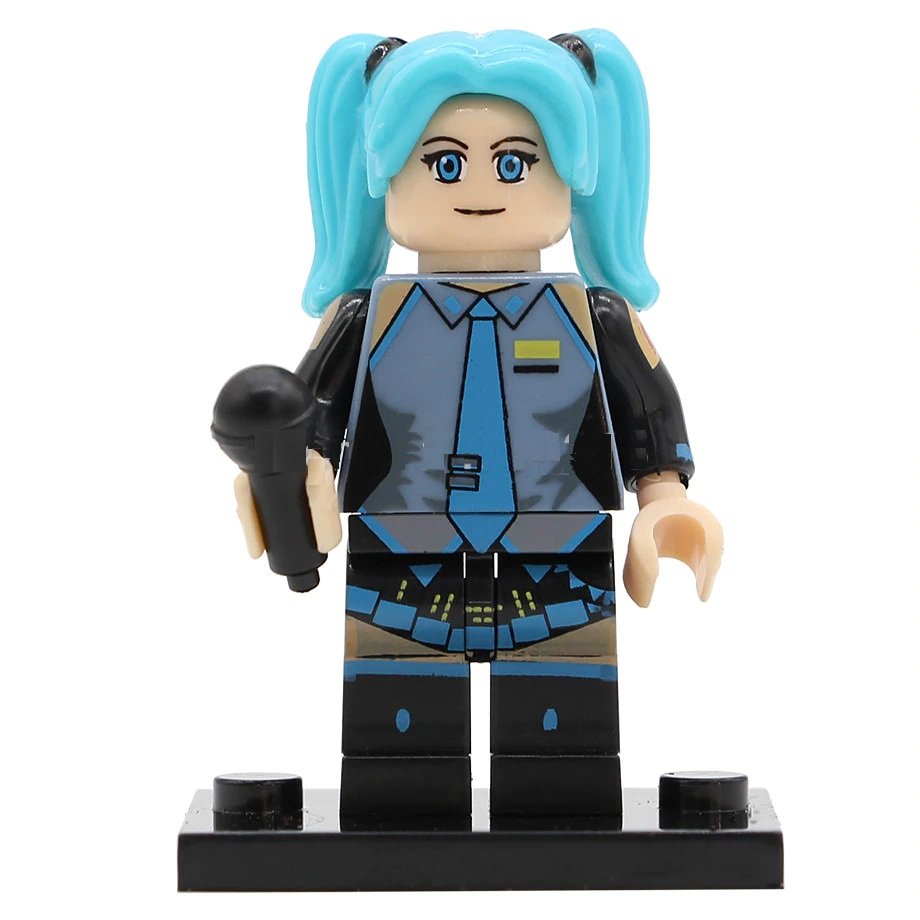Minifigure Hatsune Miku Vocaloid Compatible Lego Building Blocks Toys