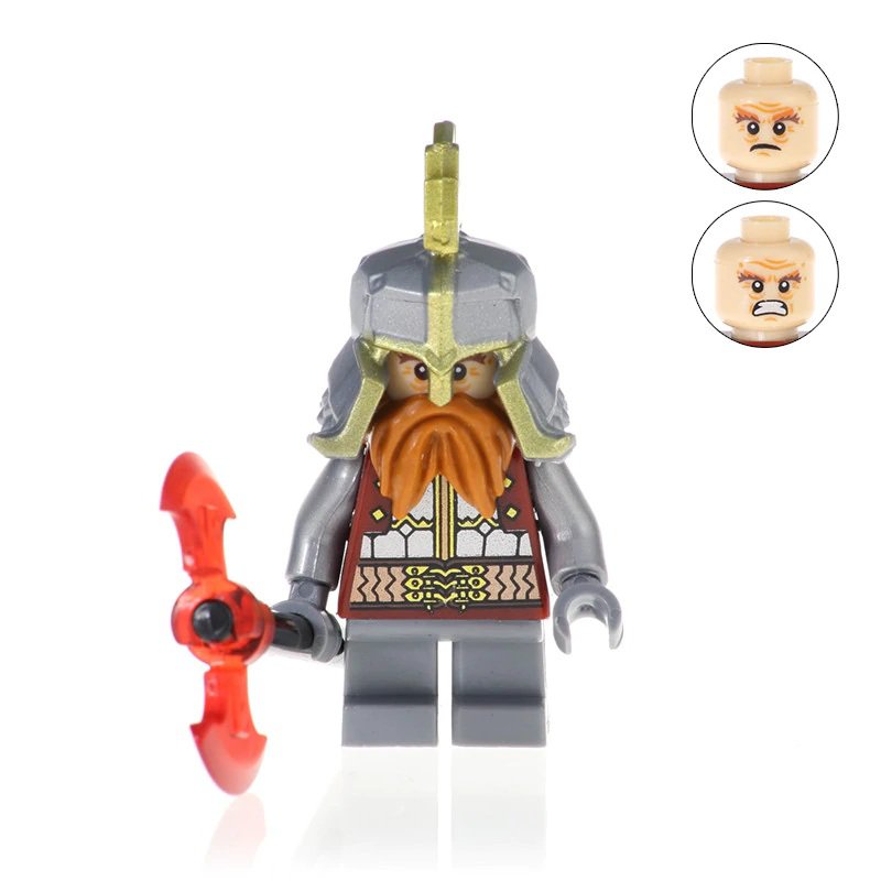 Minifigure Dain II Ironfoot Dwarf Lord Of The Rings Hobbit Compatible ...