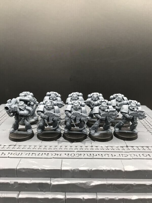 10pcs Tactical Squad Space Marines Warhammer Resin Models 1/32 scale ...