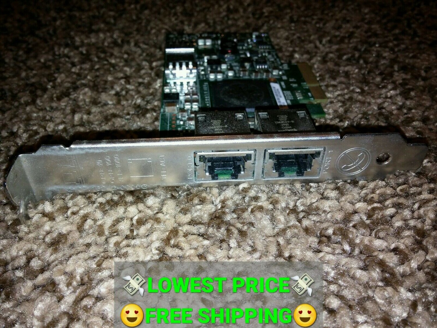 Dell Network Interface Card G218C CN-0F169G-71617 Dual Port 10/100/1000 ...