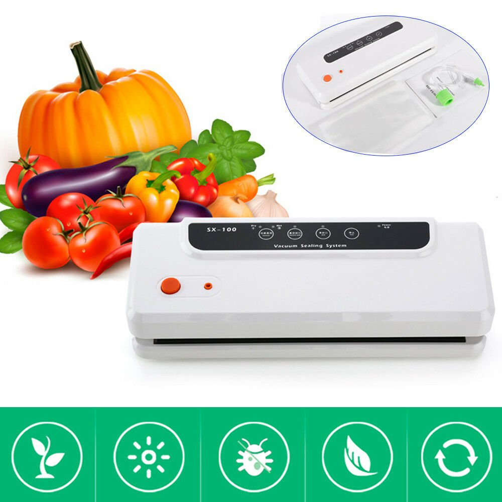 Portable Automatic Sealing Machine Kitchen Vacuum Sealer Food Anti-bacteria