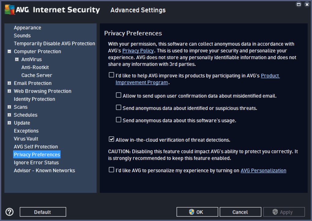 AVG Internet Security 2020 1 Year 3 PCs Windows Key Digital Delivery