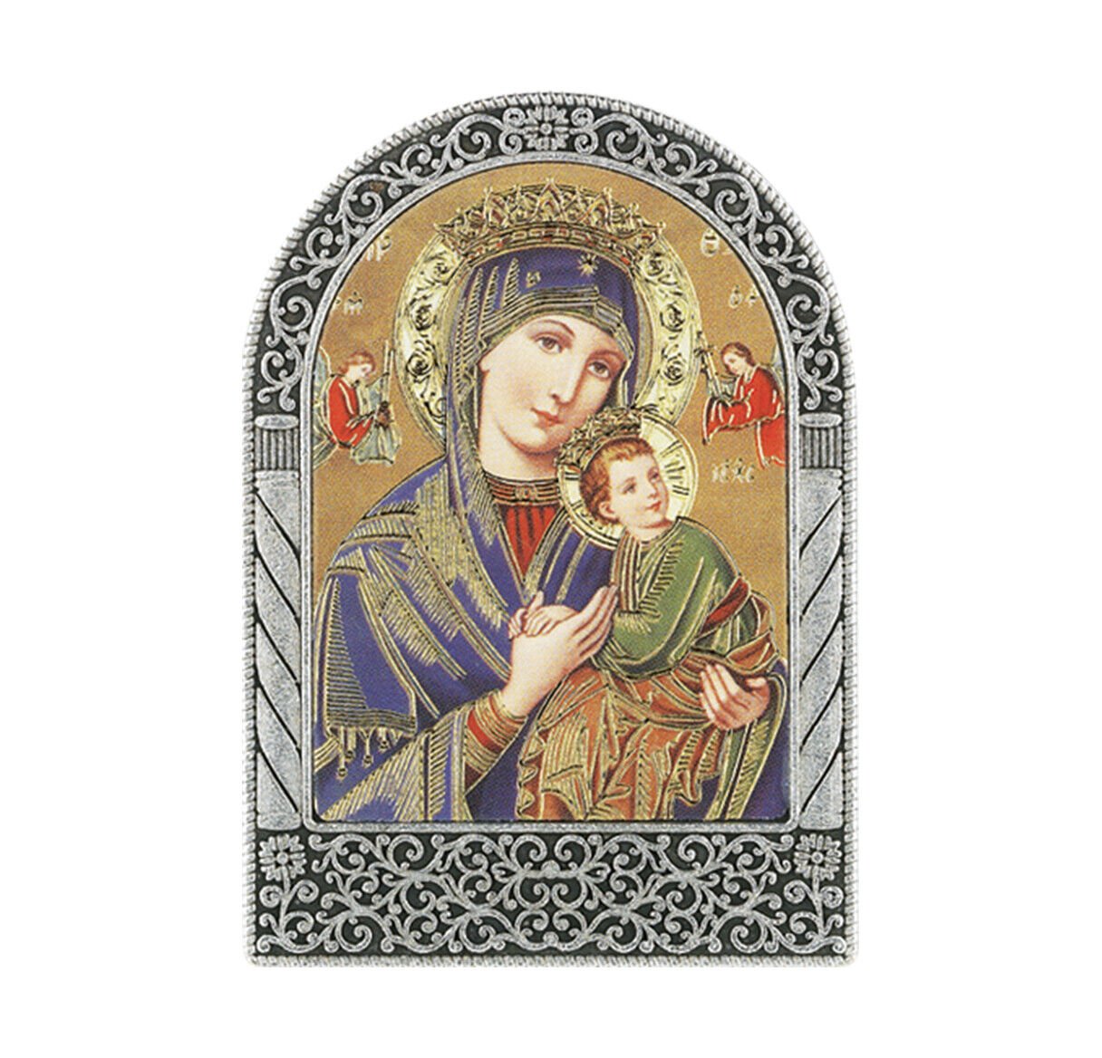 Our Lady Of Perpetual Help Easel Arched Standing Plaque Altar Shrine Icon