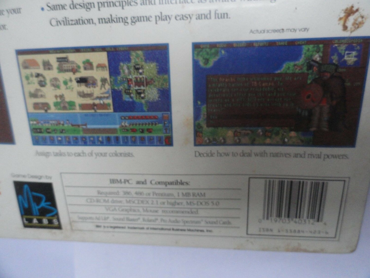 Sid Meier's Colonization DOS (PC, 1994) NEW SEALED BIG BOX