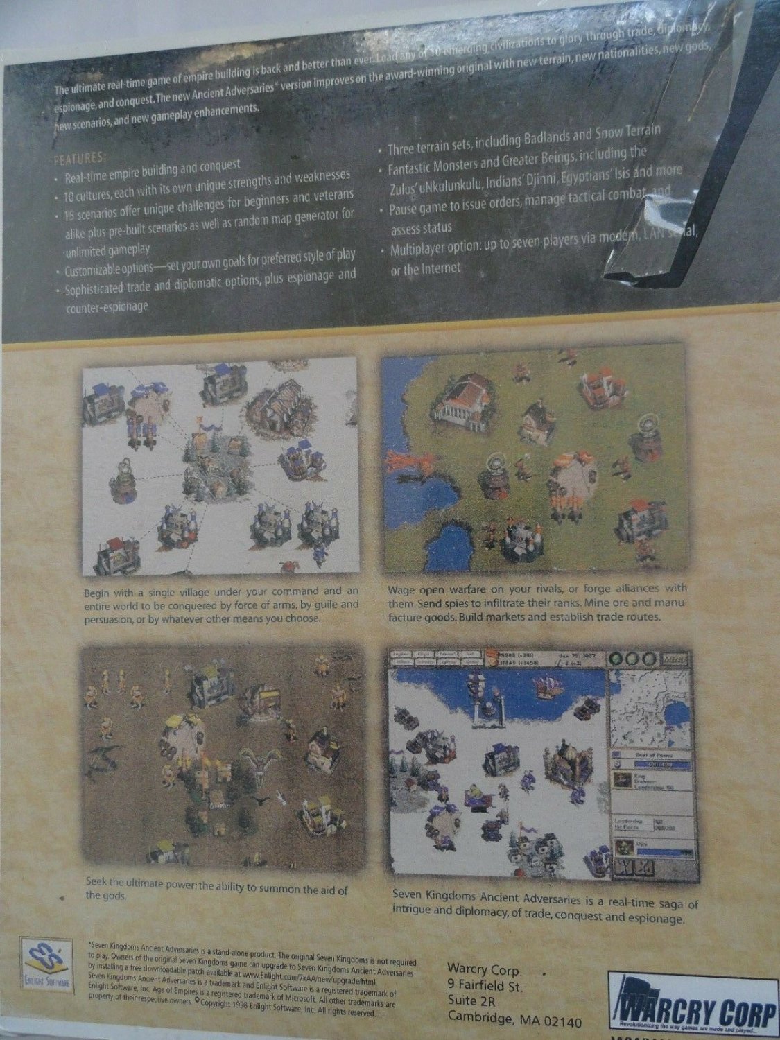 Seven Kingdoms: Ancient Adversaries 1995 pc game NEW SEALED BIG BOX