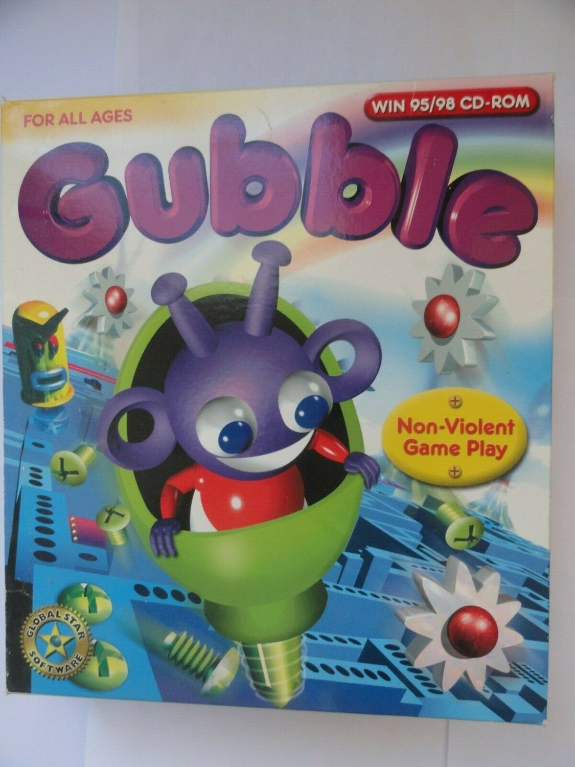 Gubble 1 (windows PC game 2000) Non-Violent Gameplay NEW SEALED BIG BOX