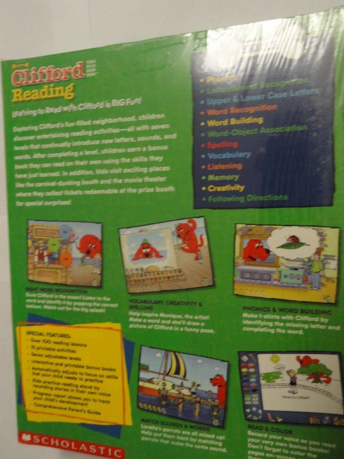 Clifford the Big Red Dog: Reading (PC, 2004) PC GAME NEW SEALED BIG BOX