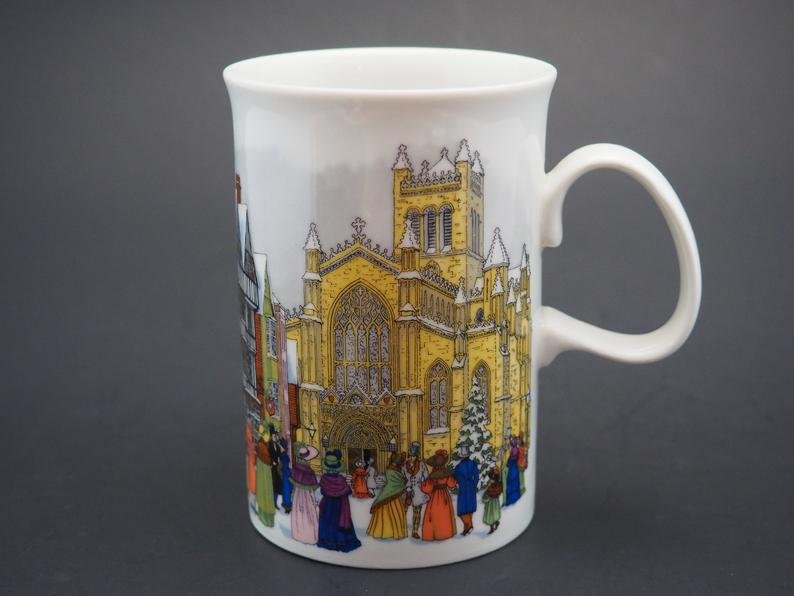 Vintage Dunoon Winter Street Scene Mug