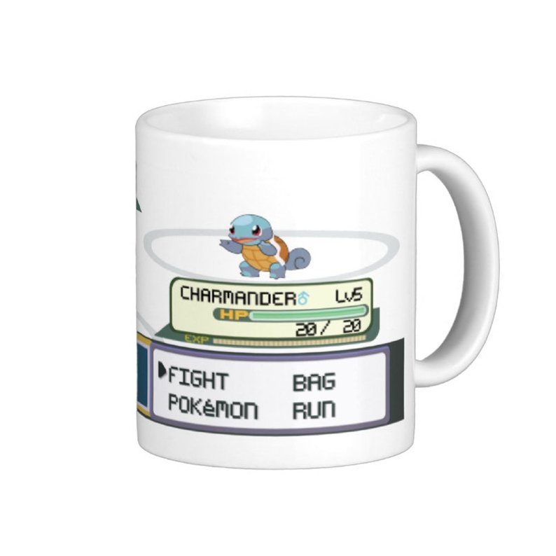 Pokemon Battle Squirtle Charmander Coffee Mug, hs0199